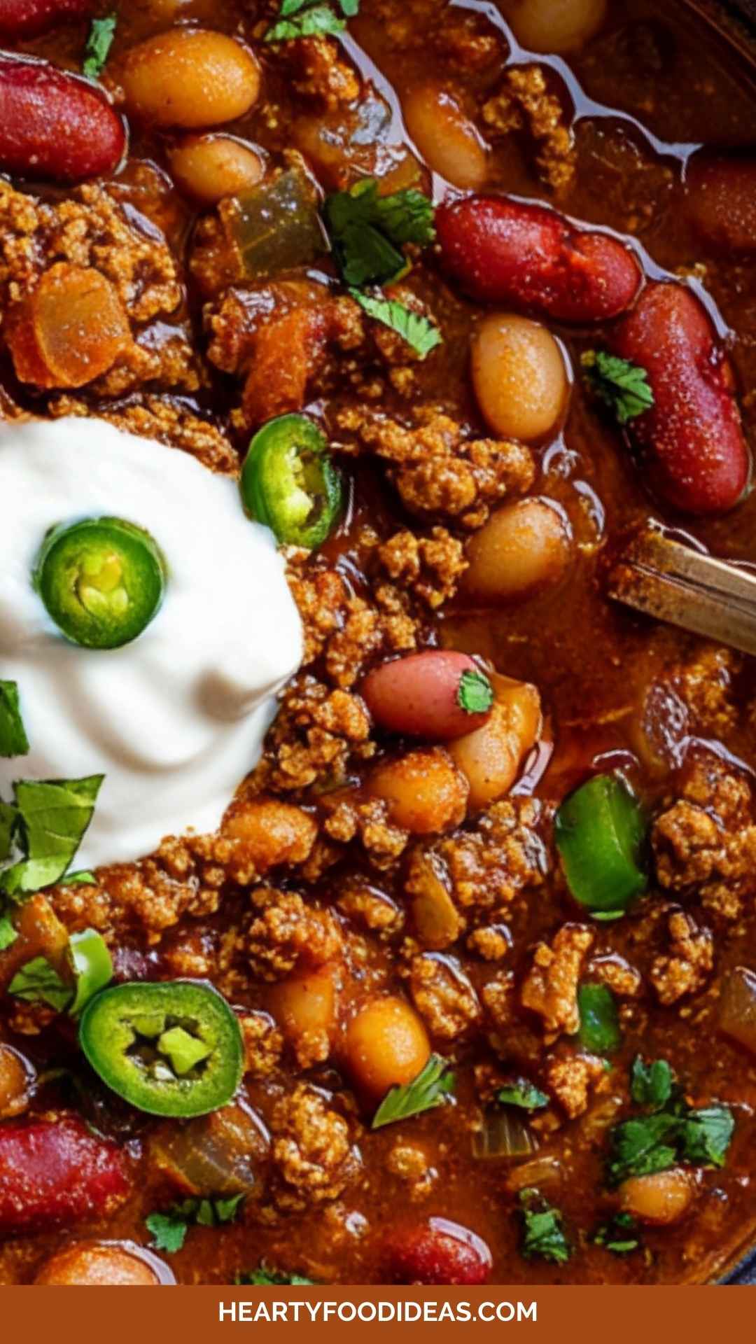 Chili Recipe with Pinto Beans And Ground Beef - Hearty Food Ideas